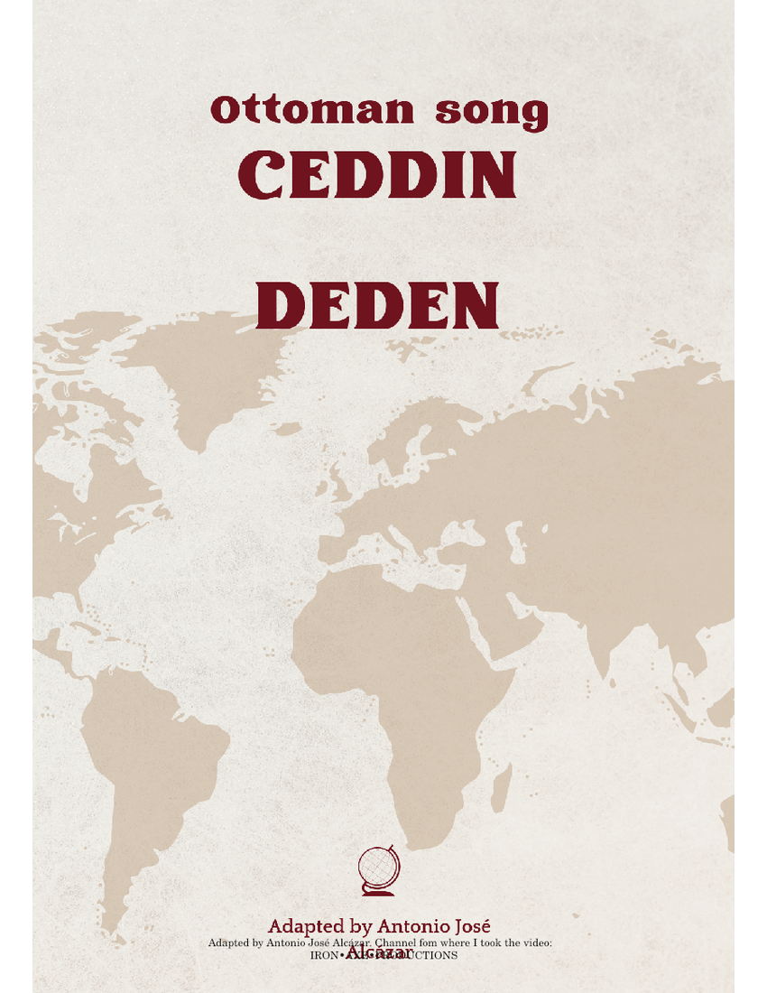 Ceddin Deden – İsmail Hakkı Bey Sheet Music for Vocals, Crash, Bass ...
