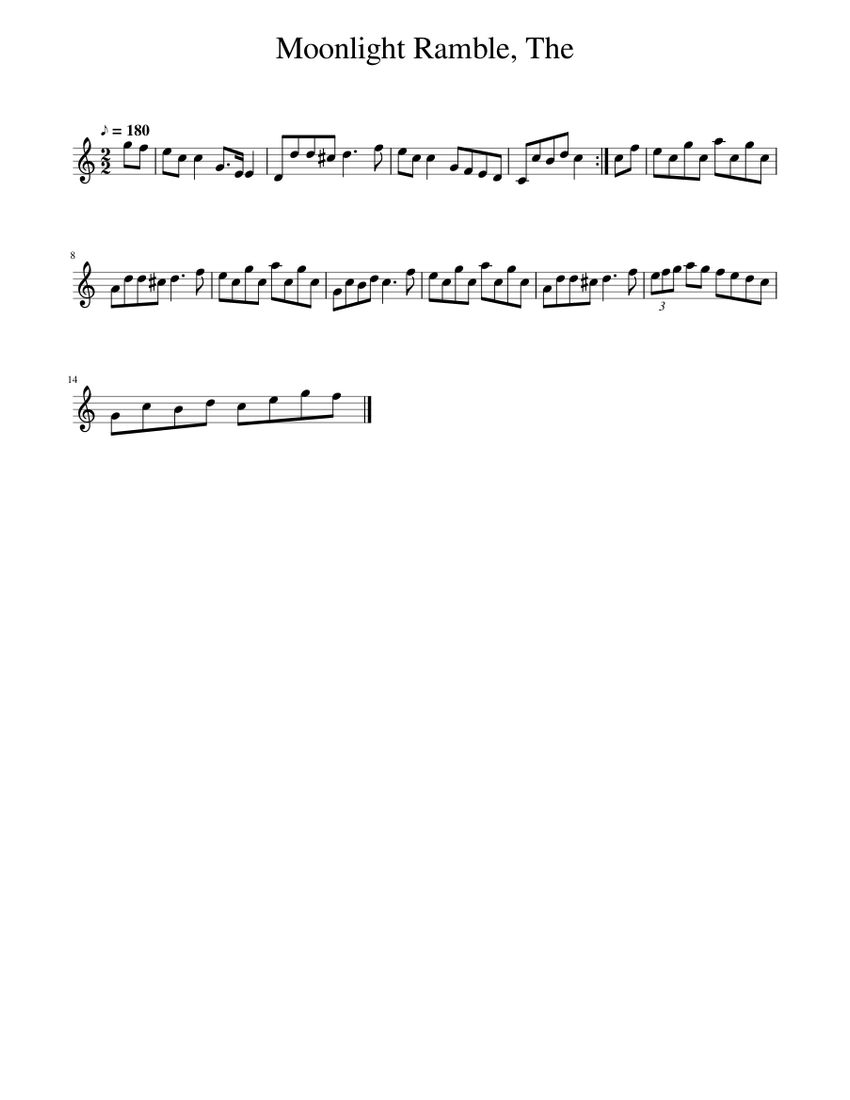 The Moonlight Ramble Sheet music for Piano (Solo) Easy | Musescore.com
