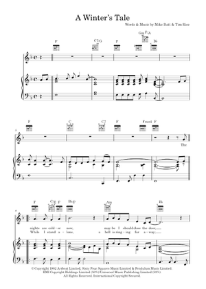 Play Official version of A winters tale Sheet Music by David Essex for ...