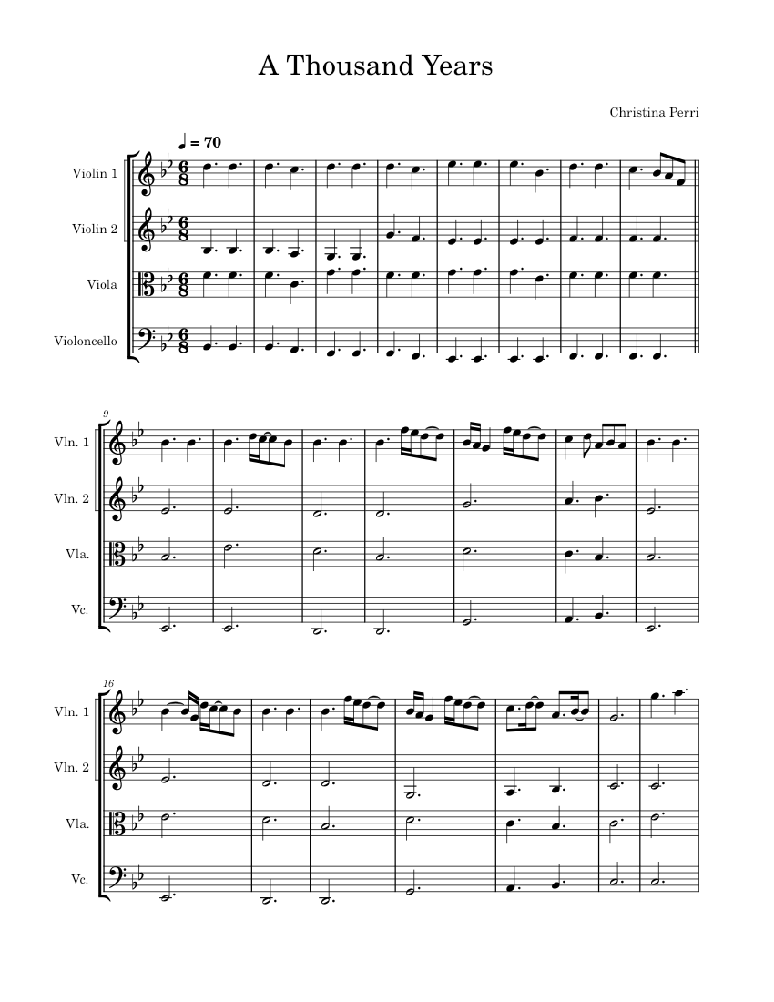 christina perri string quartet