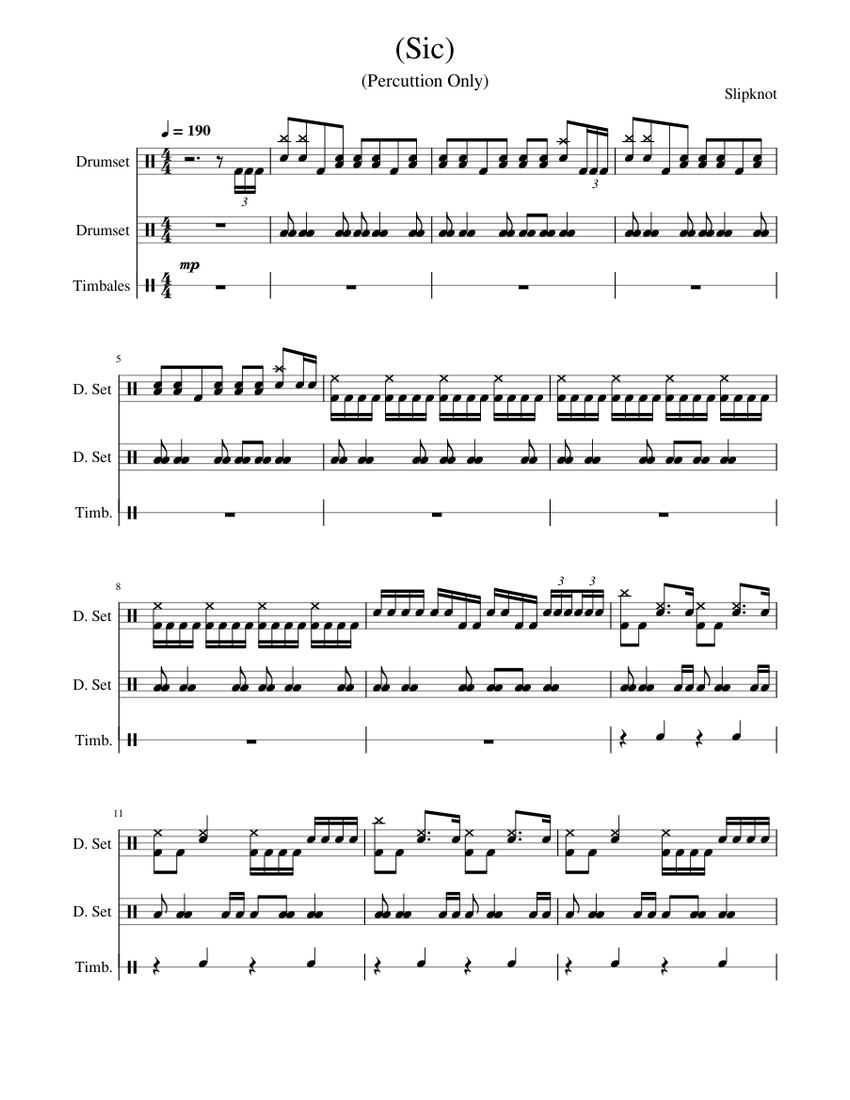 sic percussion cover