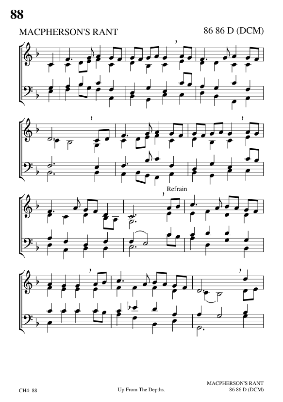 88 MacPherson's Rant 86 86 D DCM Sheet music for Piano (Piano Four Hand ...