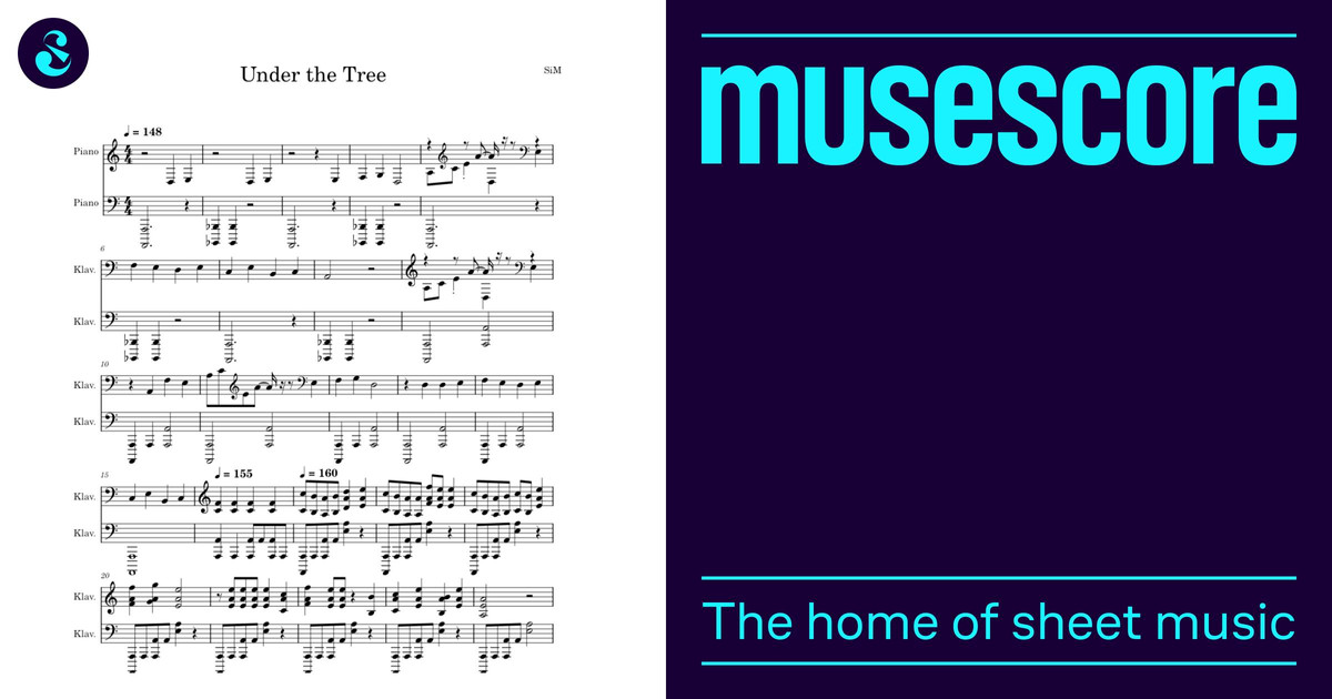 Under The Tree – Sim Under the tree Sheet Music for Piano (Solo ...