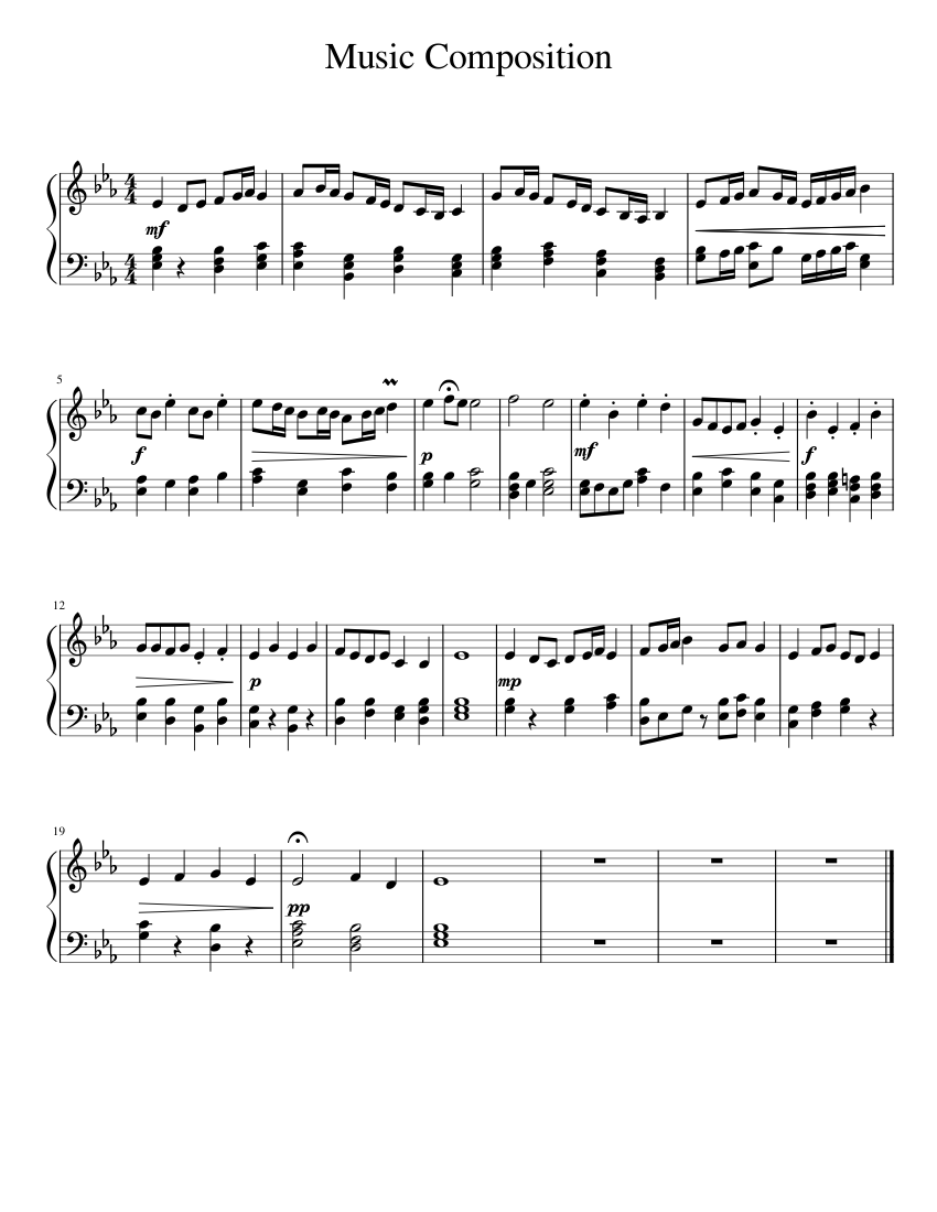 Music Composition Theory 2 Sheet music for Piano (Solo) Easy ...
