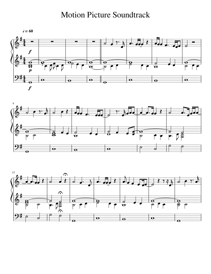 Motion Picture Soundtrack Sheet Music for Organ (Solo) | MuseScore.com