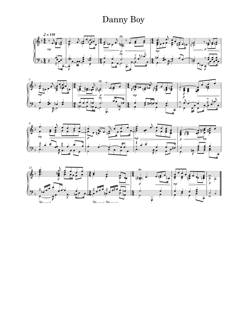 Danny Boy Sheet music for Piano (Solo) | Musescore.com