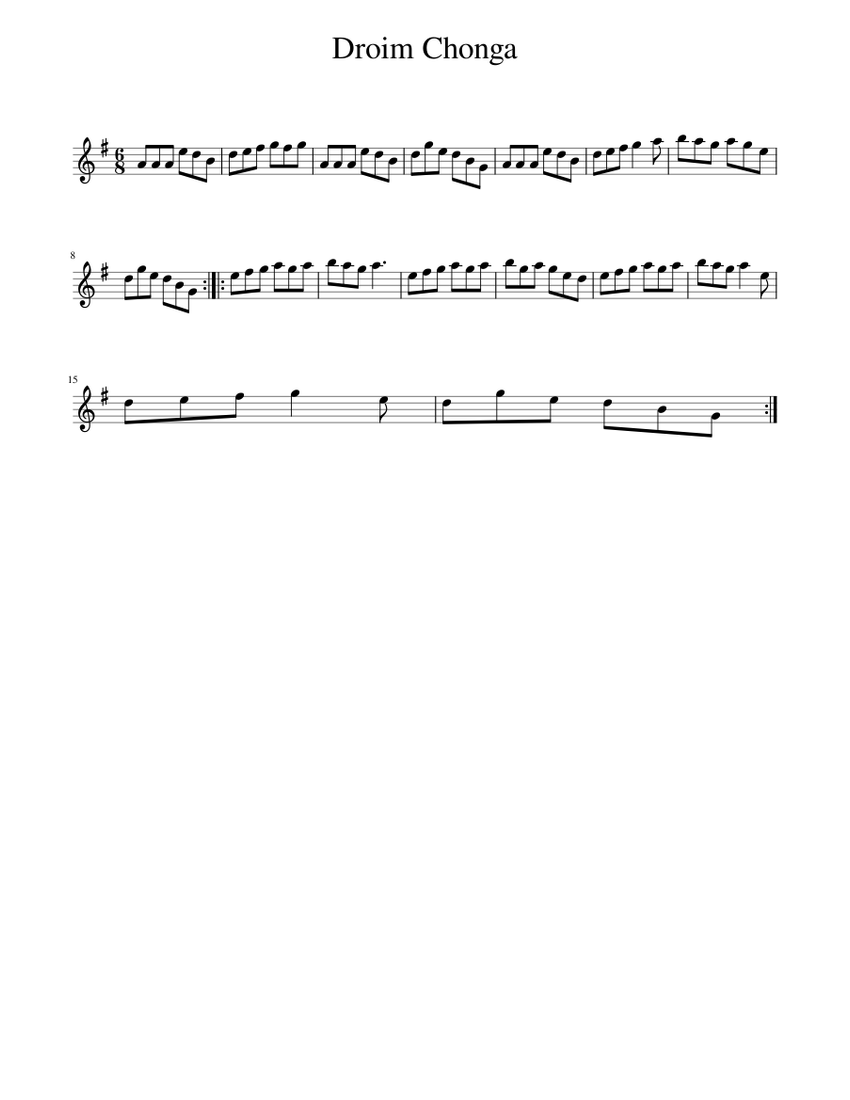 Droim Chonga Sheet music for Piano (Solo) Easy | Musescore.com