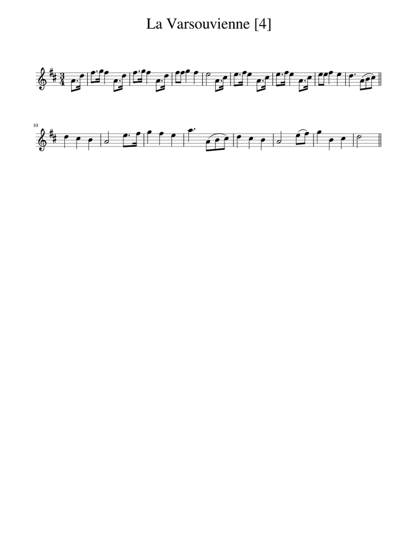 La Varsouvienne Sheet Music for Piano (Solo) Easy | MuseScore.com