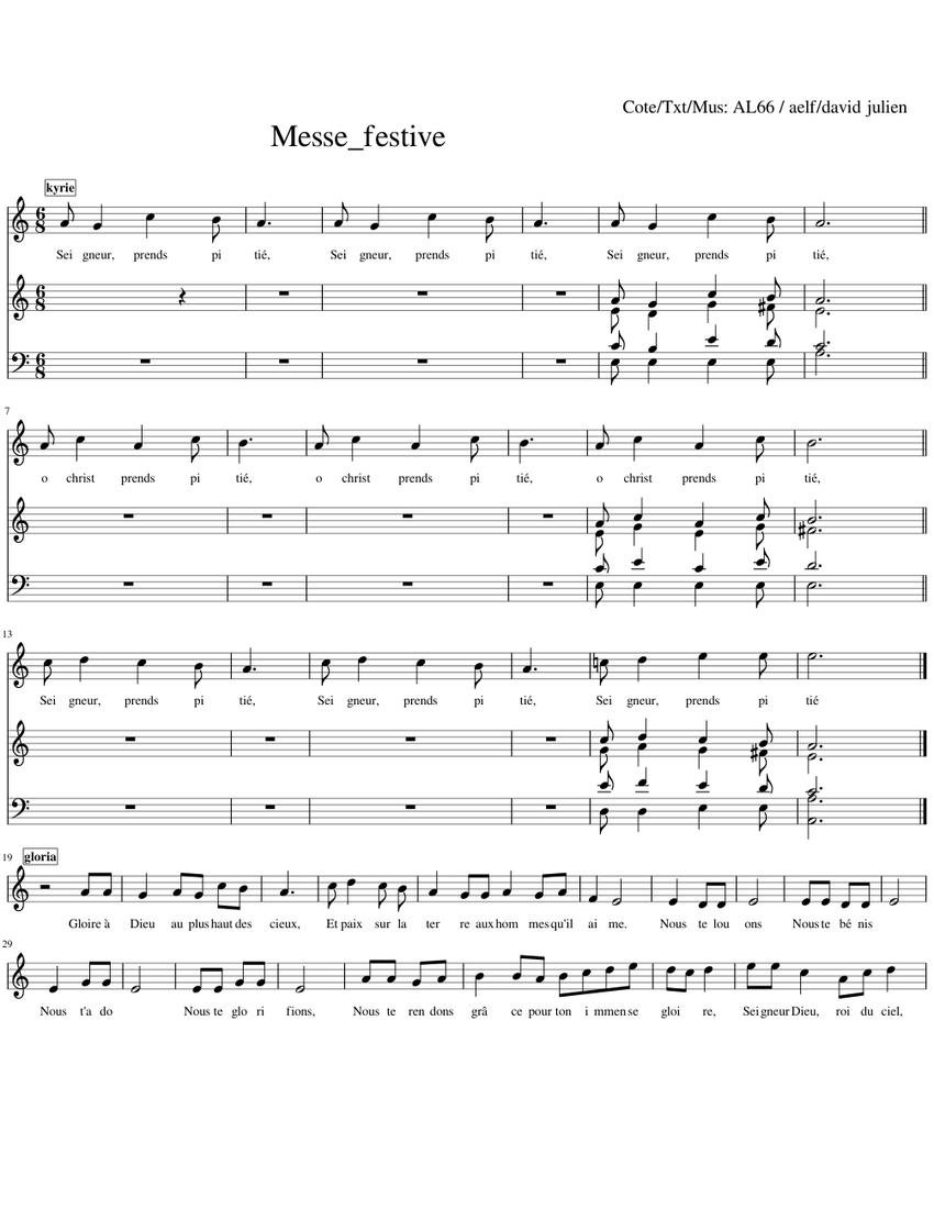 Messe_festive-AL66-DP-S – david julien Sheet music for Piano, Flute ...