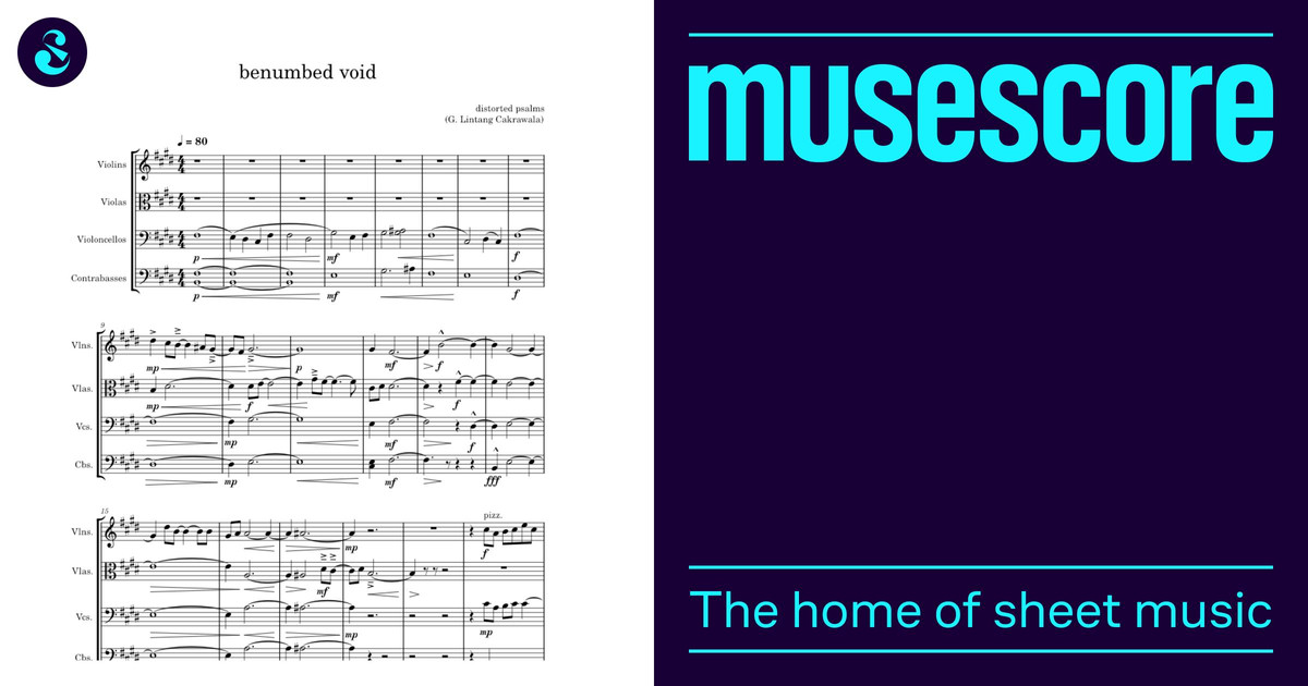 benumbed void – distortedpsalms Sheet music for Strings group (Mixed ...