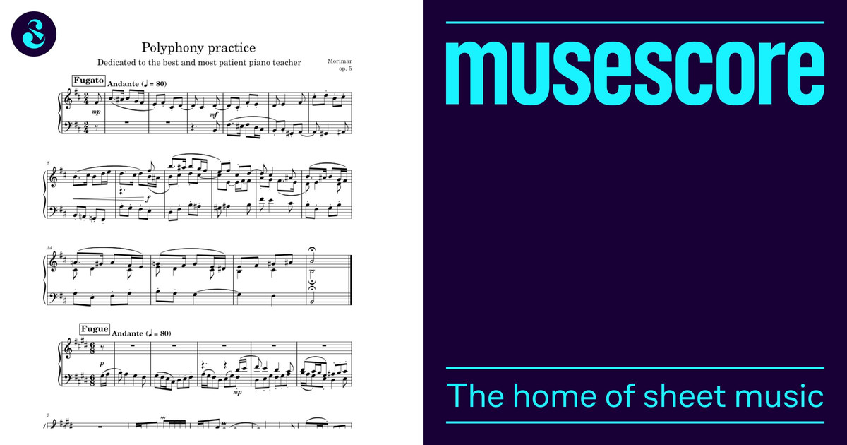 Polyphony practice - Morimar Sheet music for Piano (Solo) | Musescore.com