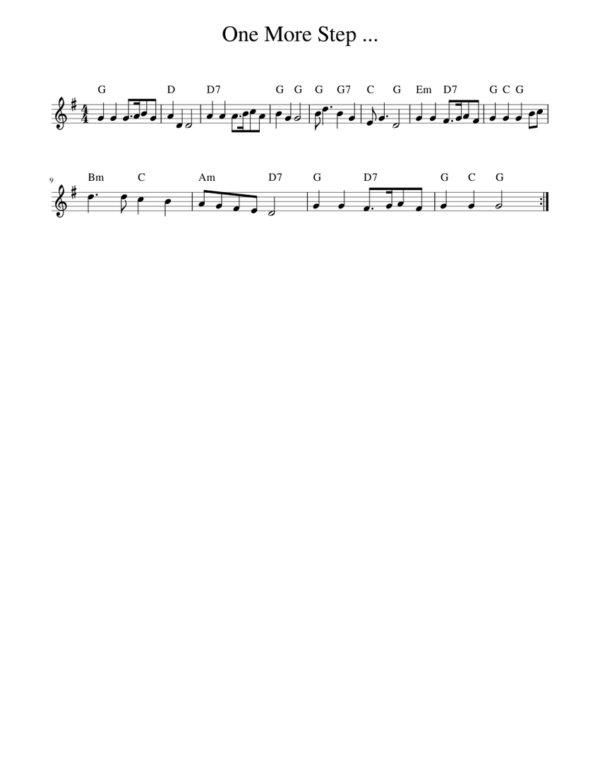 One More Step ... Sheet Music for Piano (Solo) Easy | MuseScore.com
