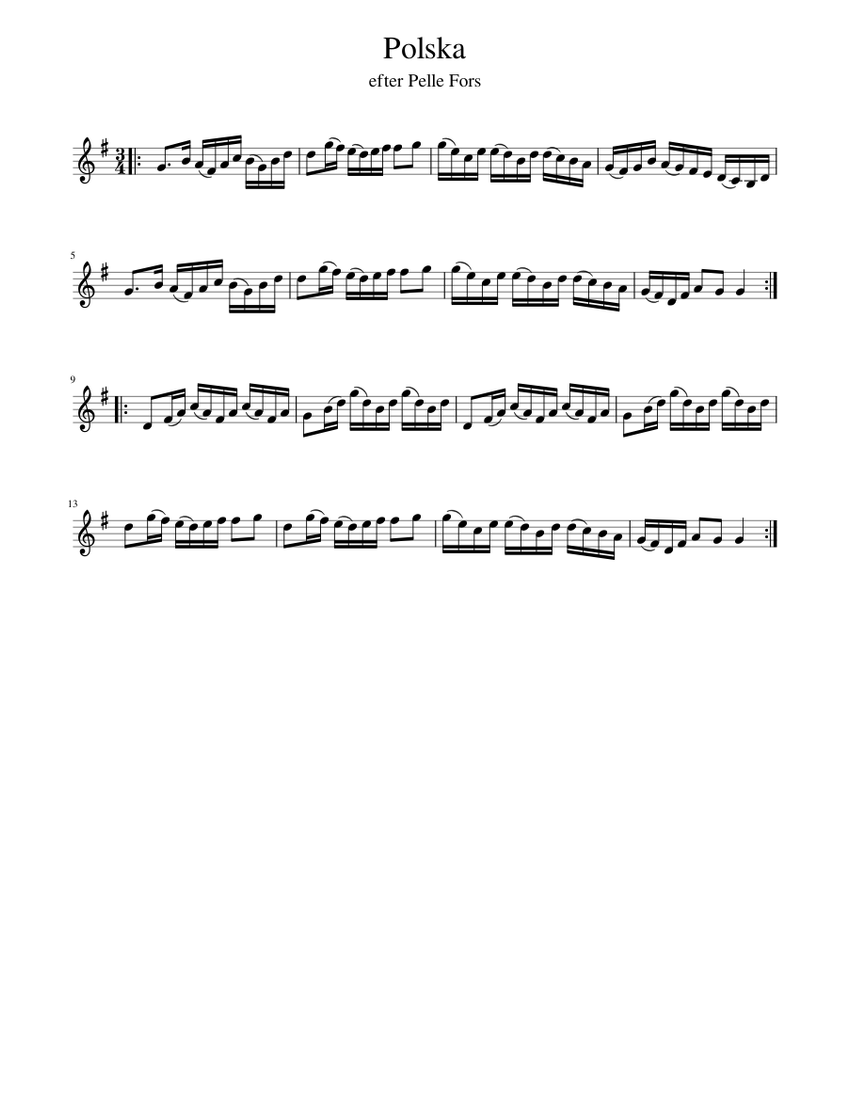 Polska Sheet music for Piano (Solo) Easy | Musescore.com