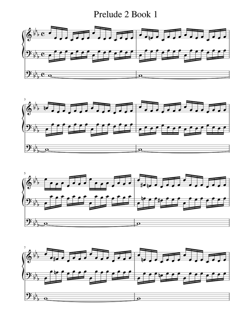 Prelude II from WTC book I Sheet music for Organ (Solo) | Musescore.com