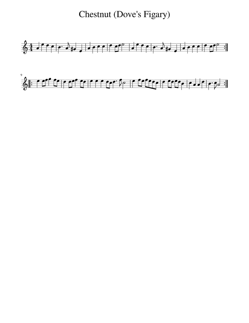 Chestnut (Dove's Figary) Sheet music for Piano (Solo) Easy | Musescore.com