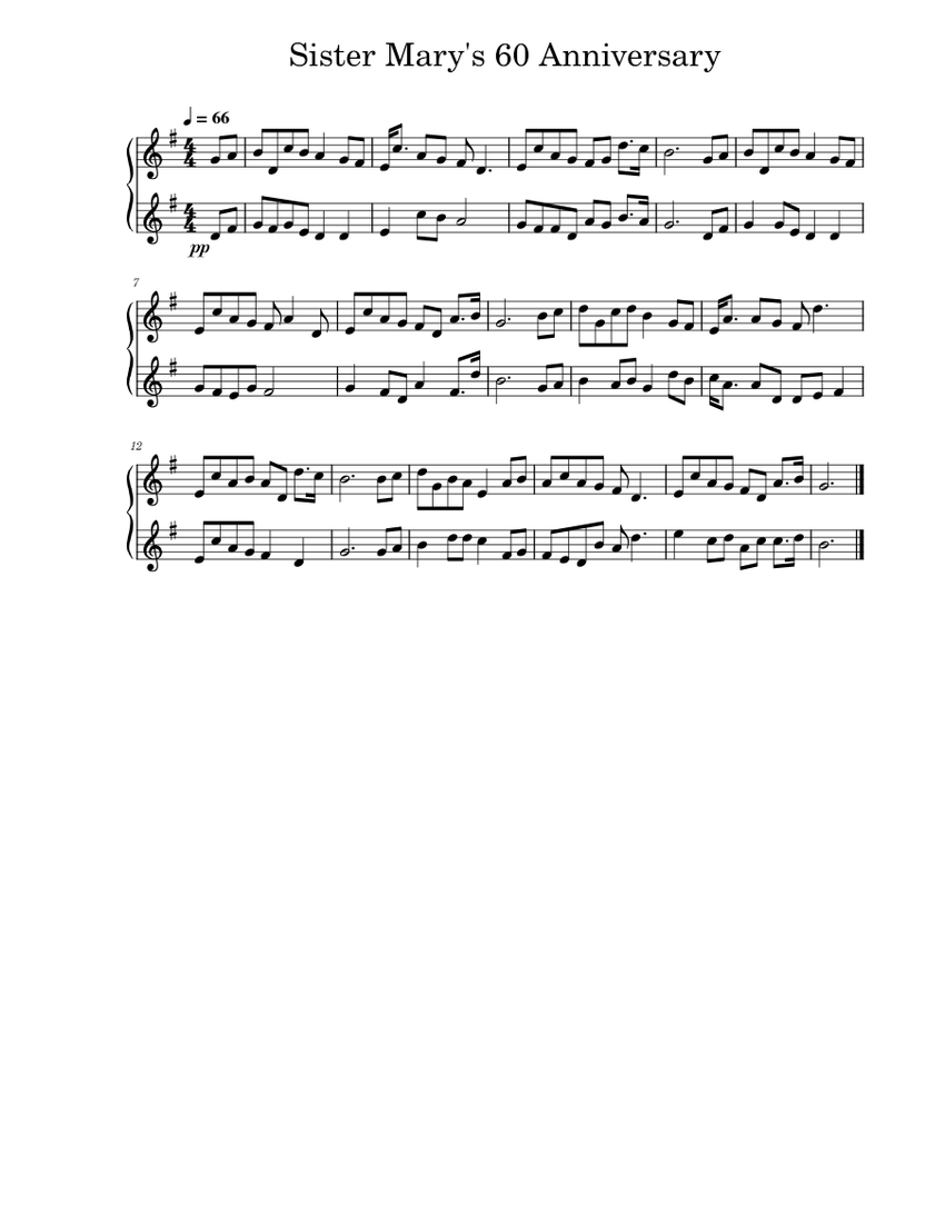 St Mary's 60th Anniversary - piano tutorial