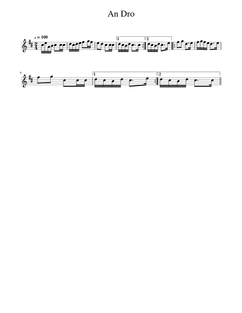 An Dro Sheet music for Piano (Solo) Easy | Musescore.com