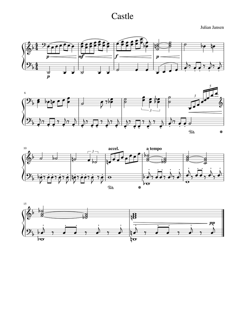 Castle Sheet music for Piano (Solo) Easy | Musescore.com