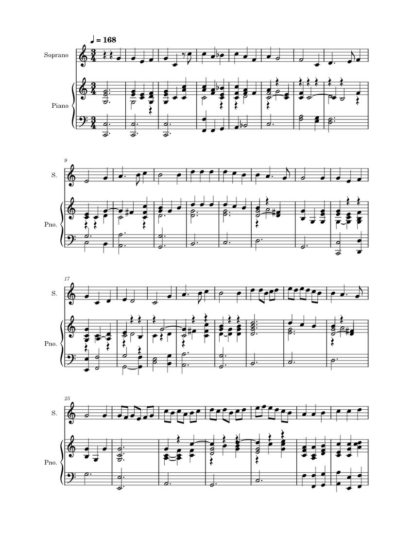 184409-Vittoria mio core Sheet music for Piano, Soprano (Piano-Voice) | Musescore.com