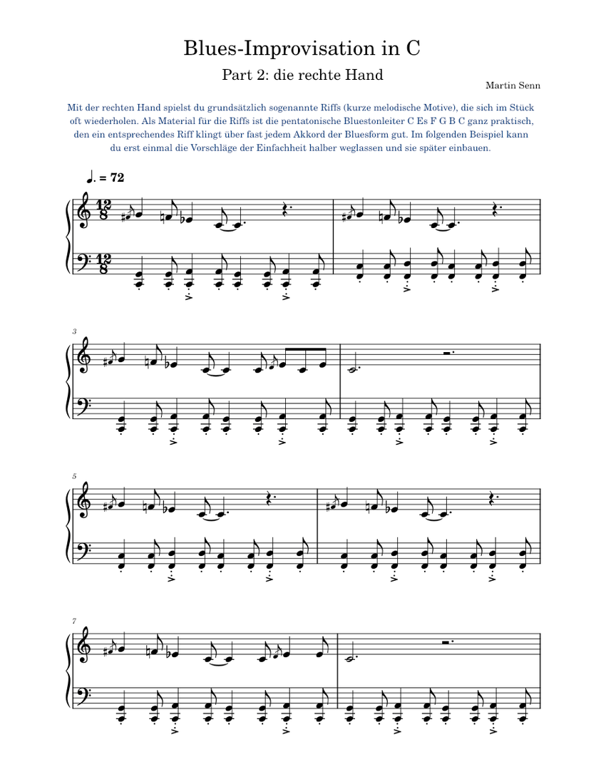 Blues-Improvisation #2 - piano tutorial