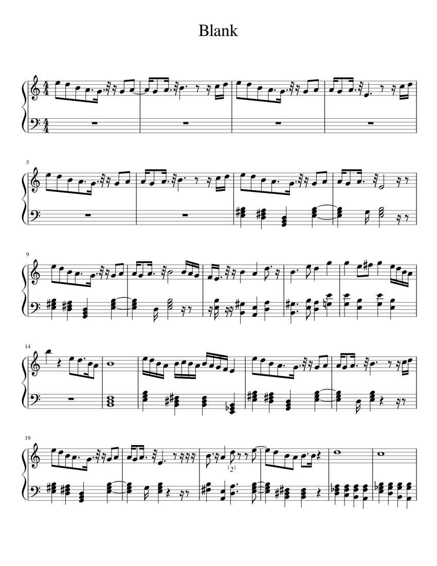 Blank Sheet music for Piano (Solo) | Musescore.com