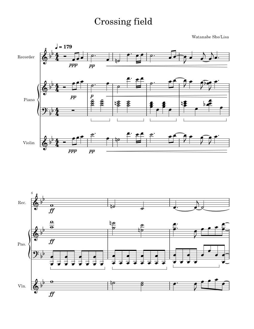 Crossing field – LiSA Crossing Field - piano tutorial