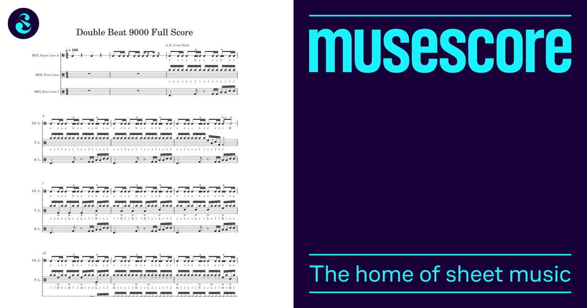 Double Beat 9000 Full Score Sheet music for Harpsichord, Clavichord ...