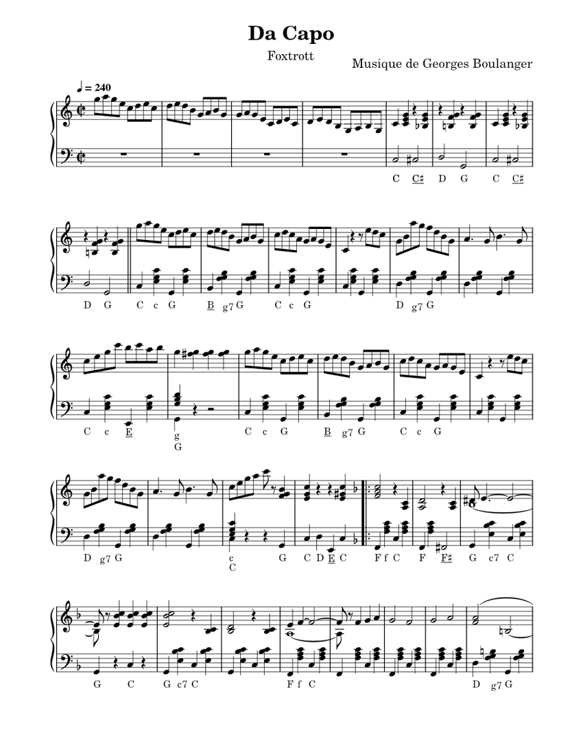 Da Capo - Georges Boulanger Sheet Music for Accordion (Solo ...