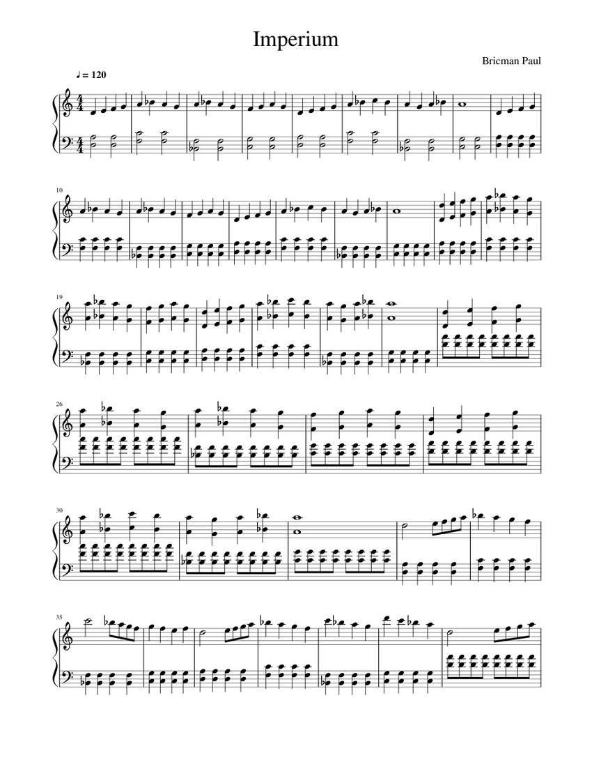 Imperium Sheet music for Piano (Solo) | Musescore.com