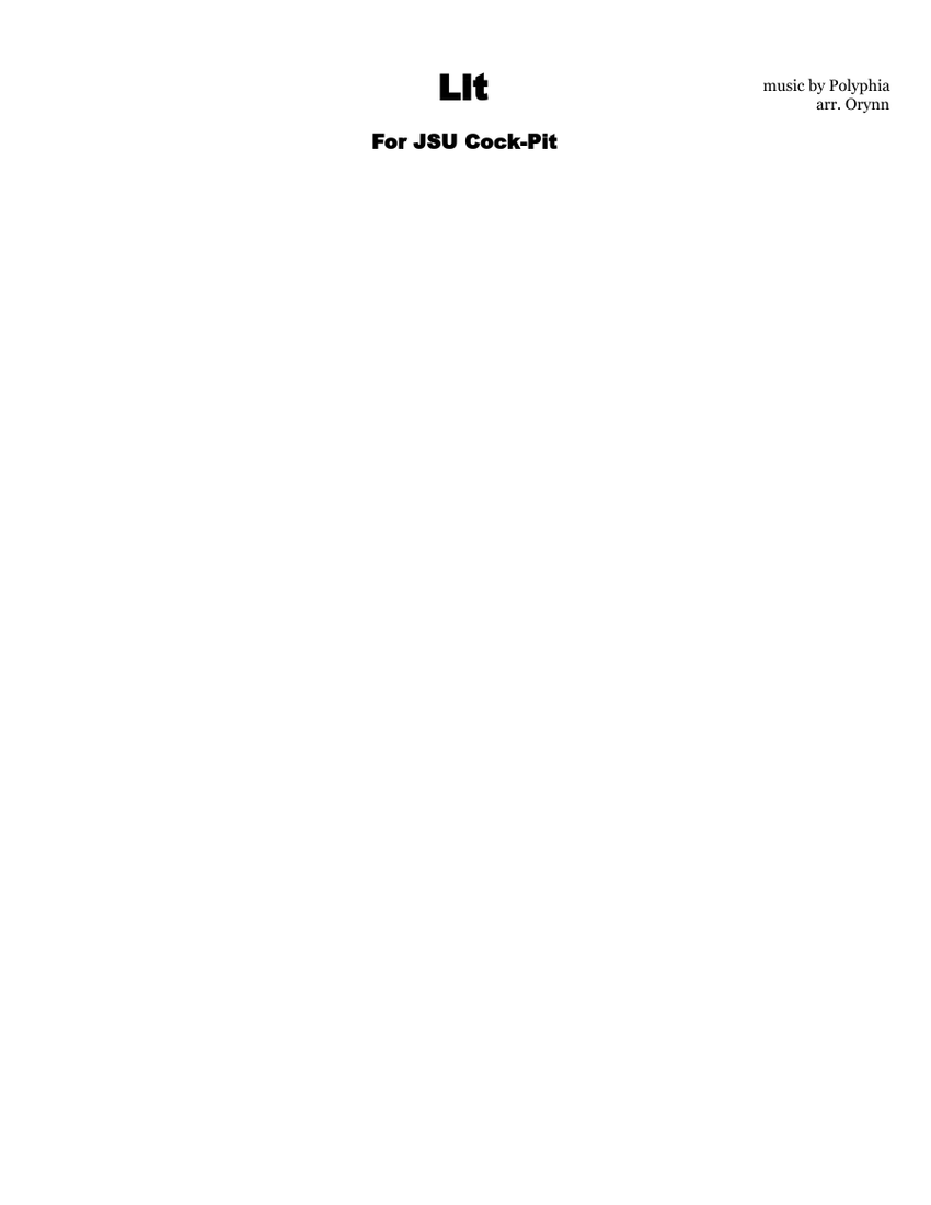 Lit - Polyphia Sheet Music for Vibraphone, Glockenspiel, Marimba ...