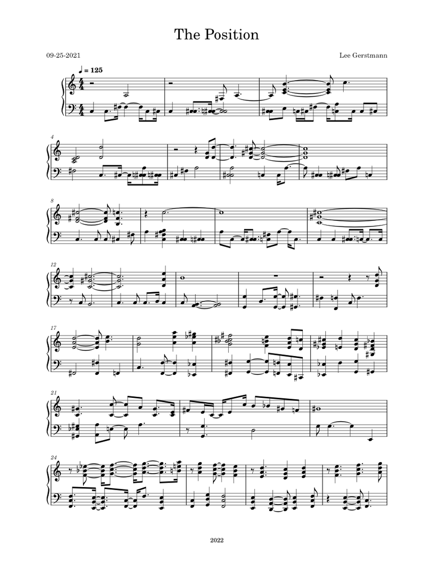 The Position Sheet music for Piano (Solo) | Musescore.com