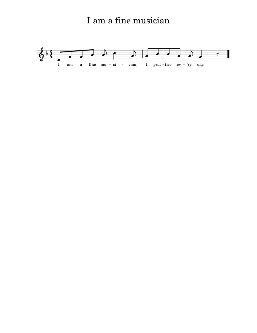 I am a fine musician Grade 2 Sheet music for Piano (Solo) | Musescore.com