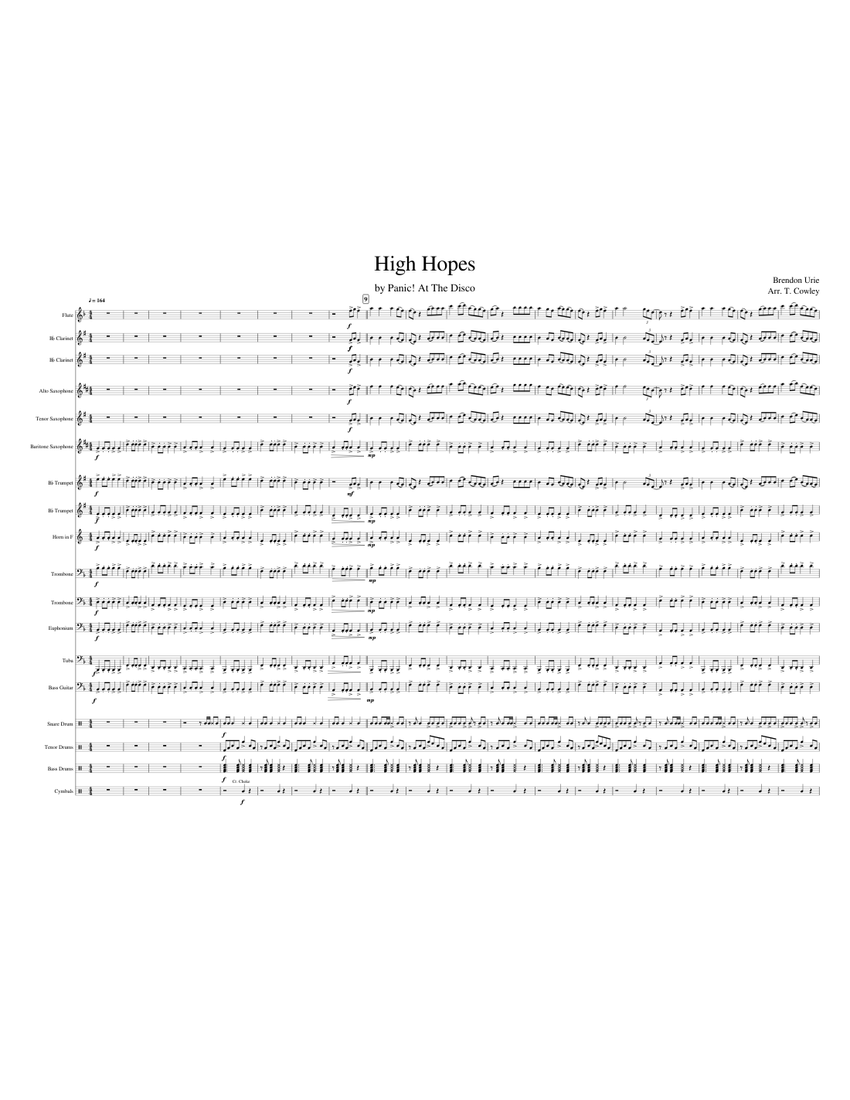 High Hopes by Panic! at The Disco - Marching Band Sheet music for ...