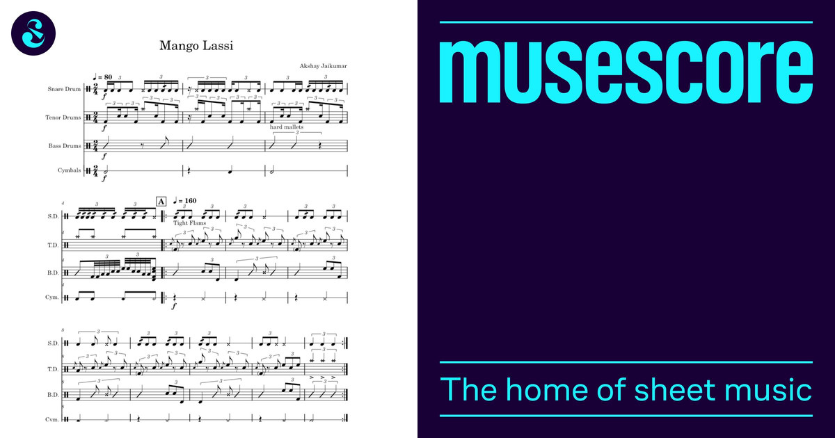 Mango Lassi Sheet Music for Tuba, Synthesizer, Trumpet other (Mixed ...