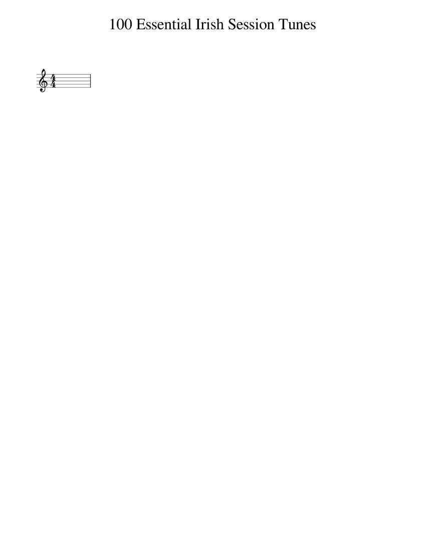 100 Essential Irish Session Tunes Sheet music for Piano (Solo) Easy ...