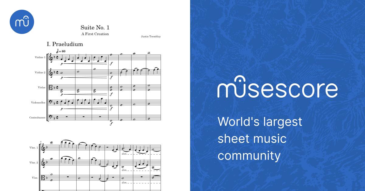 Suite No. 1: A First Creation Sheet Music for Violin, Strings group (String Ensemble ...