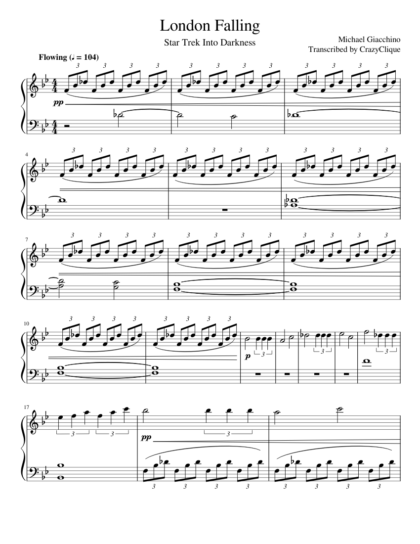 London_Falling Sheet music for Piano (Solo) | Musescore.com