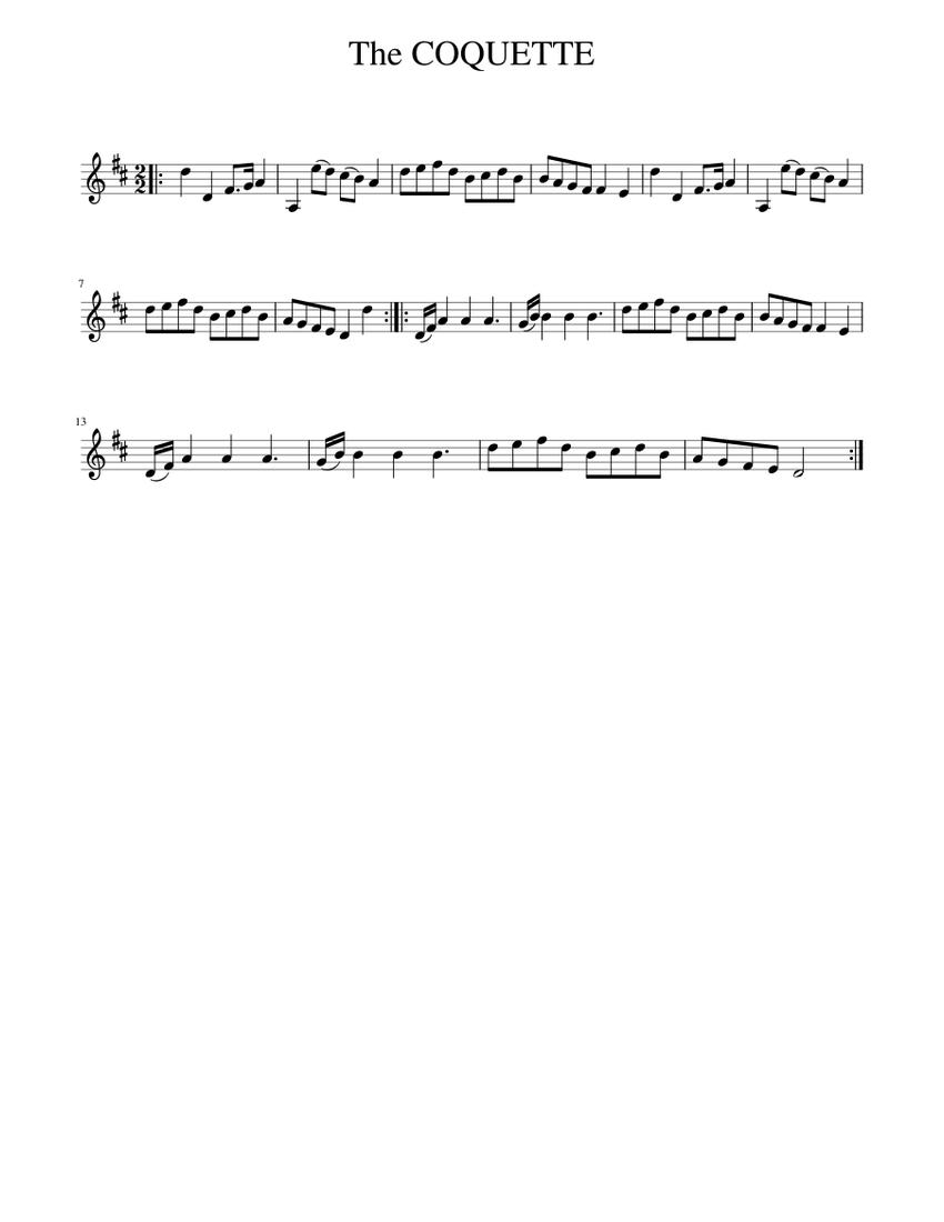 The COQUETTE Sheet music for Piano (Solo) Easy | Musescore.com