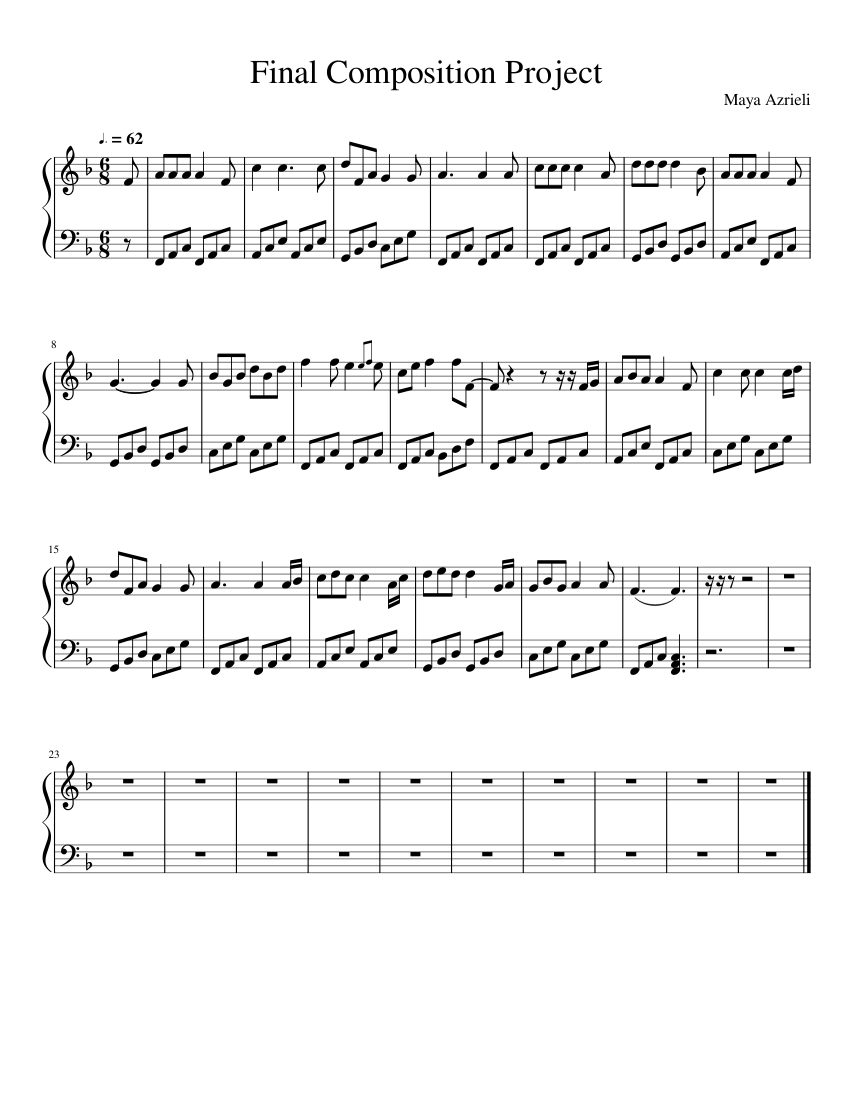Final_Composition_Project Sheet music for Piano (Solo) Easy | Musescore.com