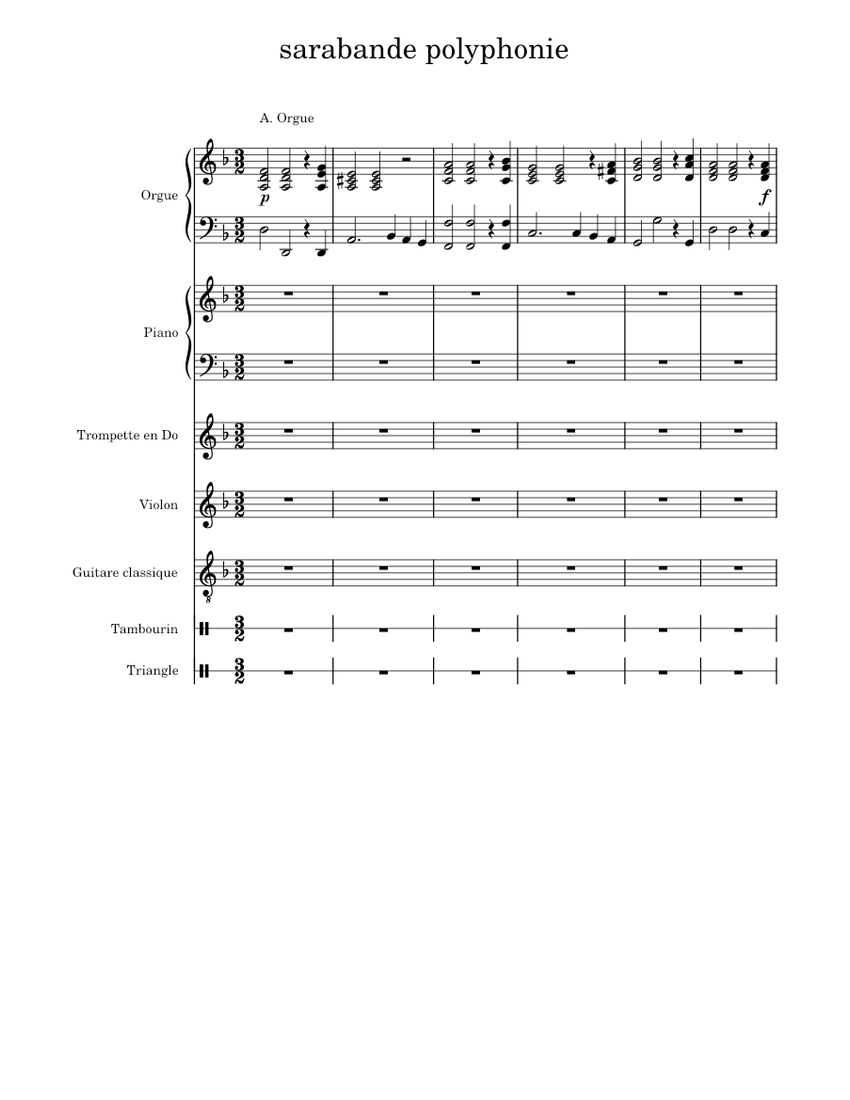Sarabande and Variations – Georg Friedrich Händel Sheet Music with ...
