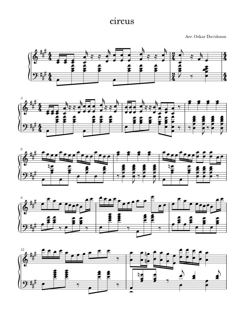 1810 Circus Organs – Sound Ideas circus Sheet Music for Piano (Solo ...