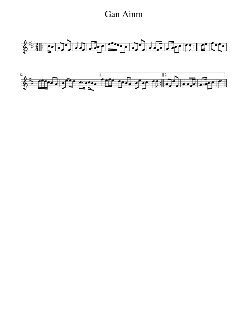 Gan Ainm - piano tutorial