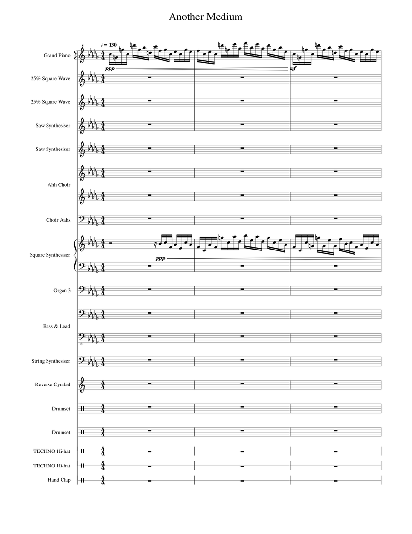 Another Medium Sheet Music for Piano, Organ, Vocals, Drum group & more ...