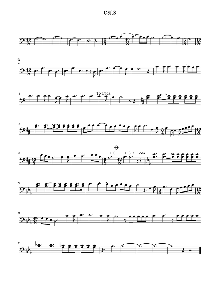 cats Sheet music for Piano (Solo) Easy | Musescore.com