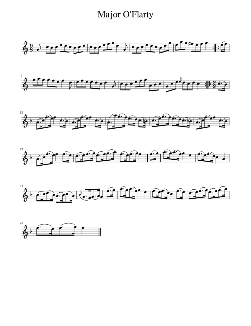 Major O'Flarty Sheet music for Piano (Solo) Easy | Musescore.com