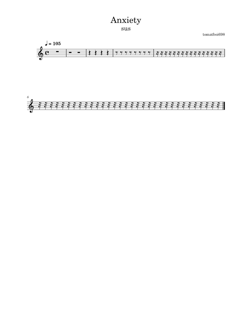 Anxiety Sheet music for Piano (Solo) Easy | Musescore.com