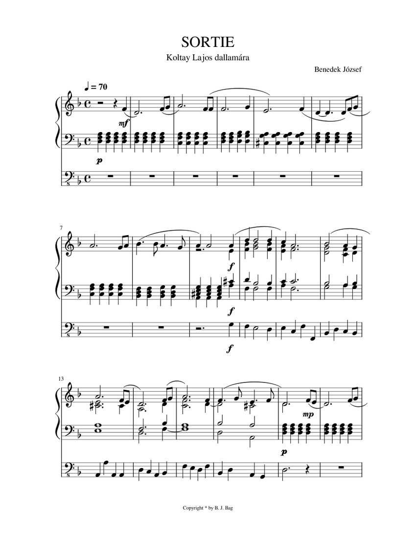 SORTIE_Szaallj_szallj Sheet music for Organ (Solo) | Musescore.com