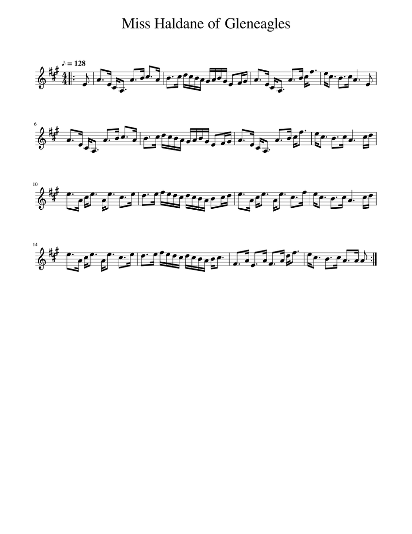 Miss Haldane of Gleneagles Sheet music for Piano (Solo) Easy ...
