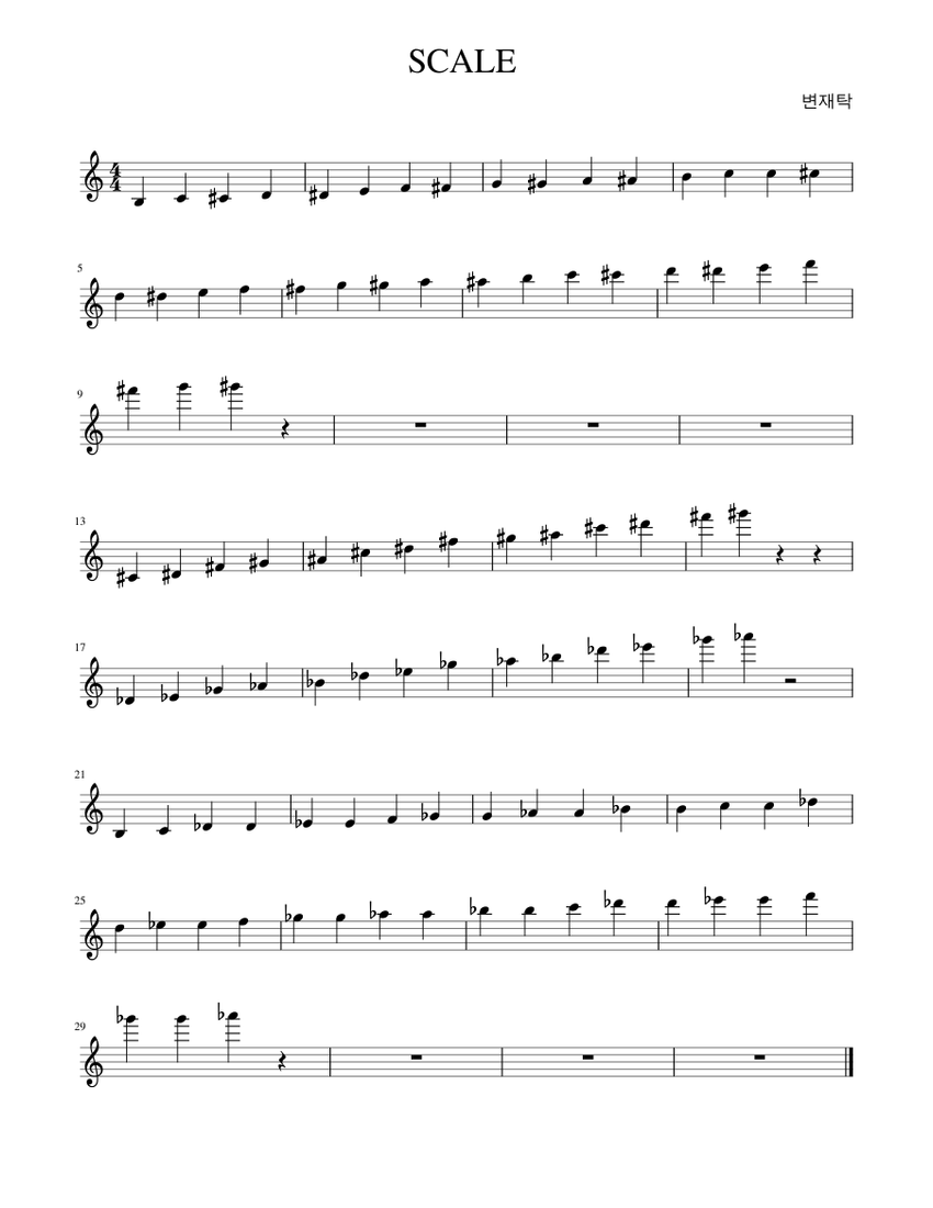 SCALE Sheet music for Saxophone alto (Solo) | Musescore.com