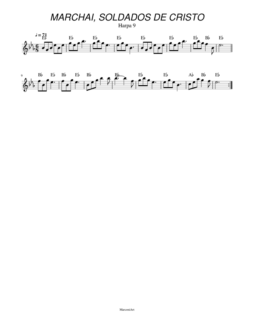 MARCHAI, SOLDADOS DE CRISTO Sheet music for Piano (Solo) Easy | Musescore.com
